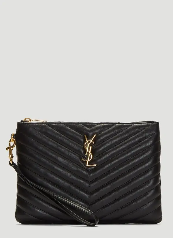 Saint Laurent Monogram Matelassé Pouch