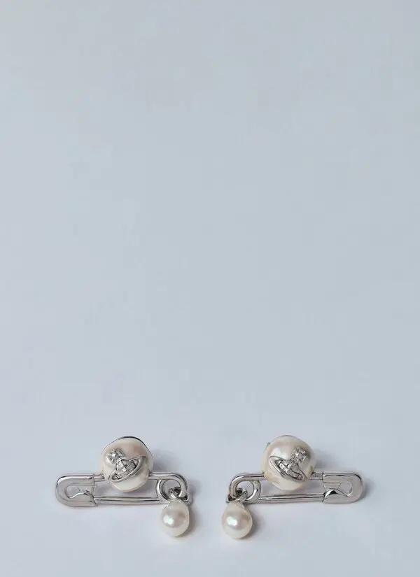 VIVIENNE WESTWOOD Claude Small Stud Earrings - Silver
