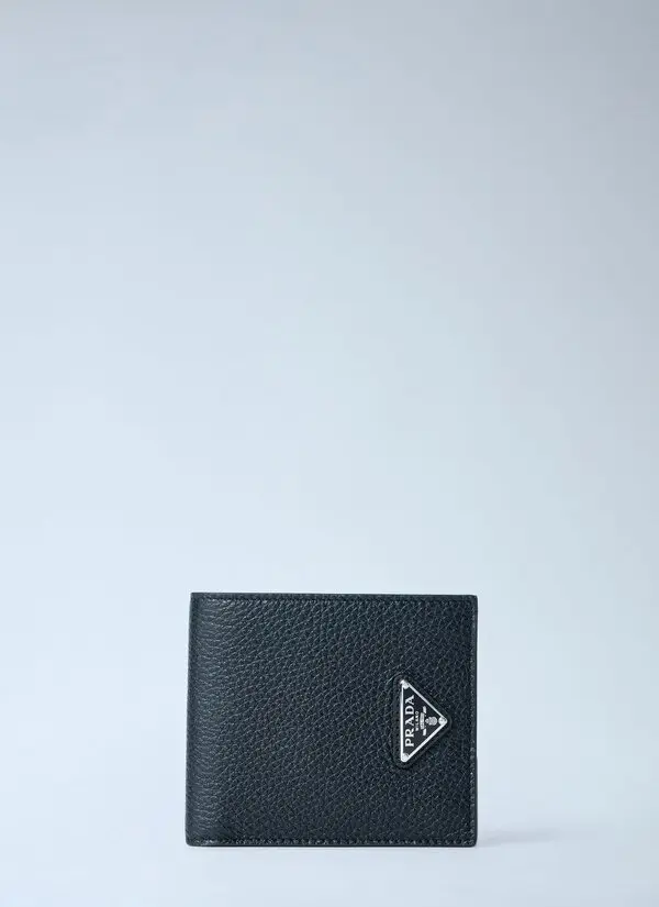 Prada Textured Leather Card Holder - Black