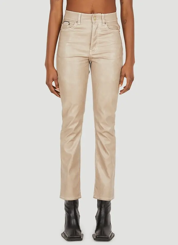 Eytys Solstice Vegan Leather Pants - Beige