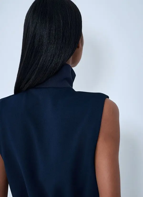 Miu Miu Sleeveless High-neck Crop Top
