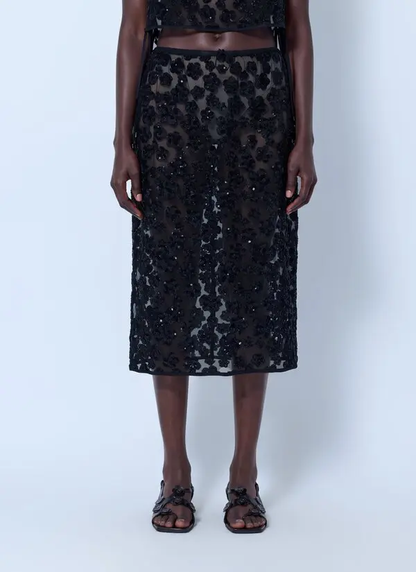 Cecilie Bahnsen Cbbria Midi Skirt - Black