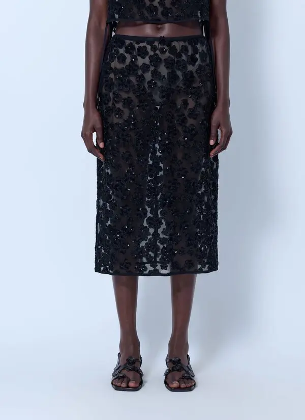Cecilie Bahnsen Cbbria Midi Skirt - Black