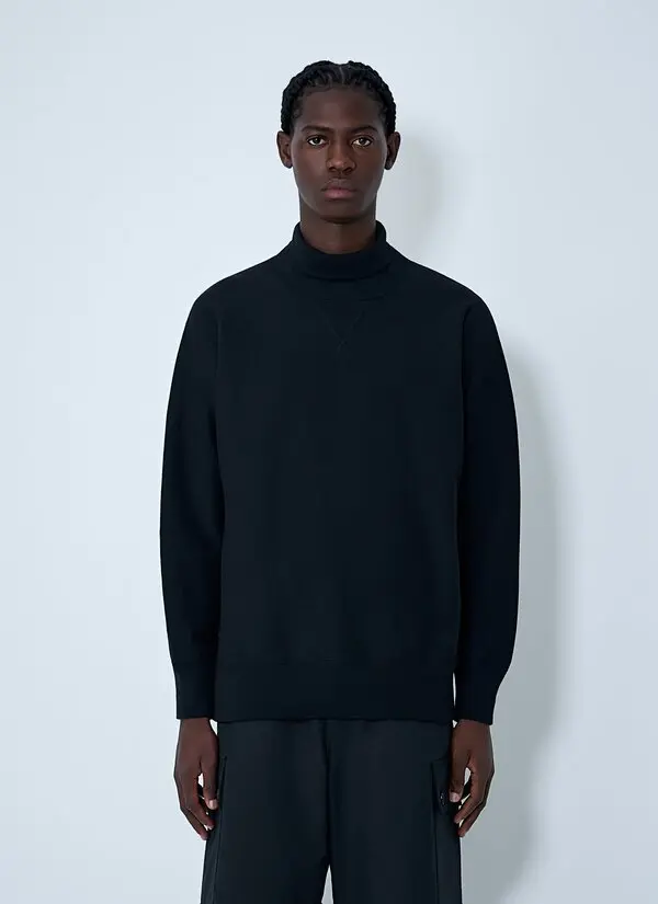 Comme Des Garçons High-neck Pullover Sweater - Black