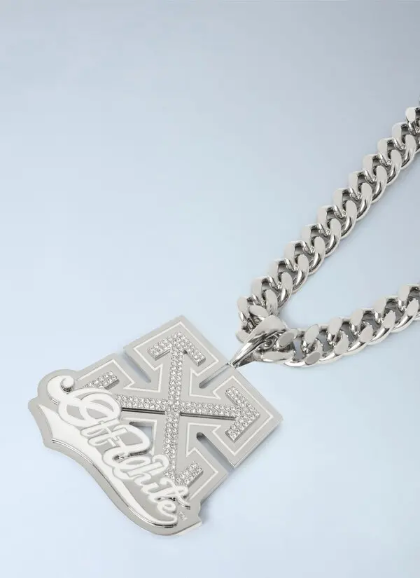 Off-White Bling Strass Arrow Chain - Grey