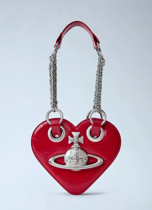 VIVIENNE WESTWOOD Juliet Heart Chain Bag - Red