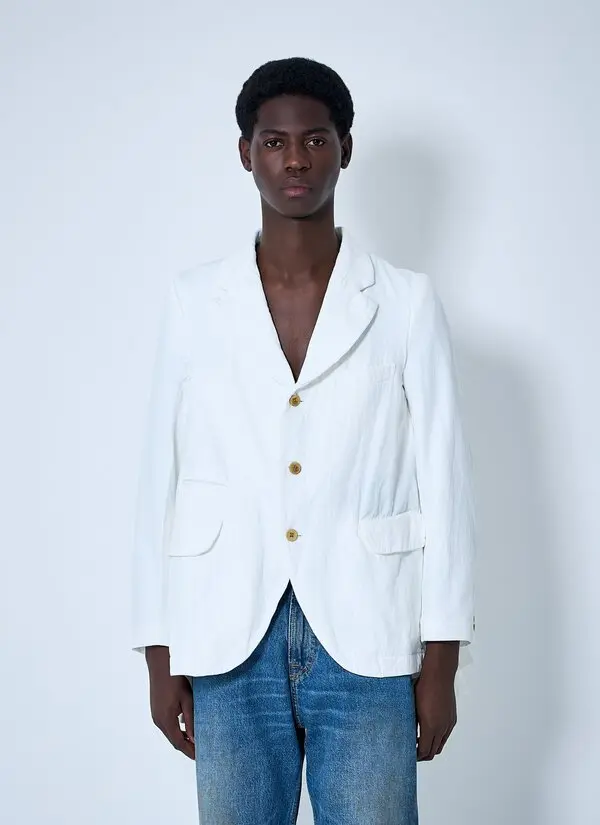 Comme Des Garçons Double-breasted Blazer - White