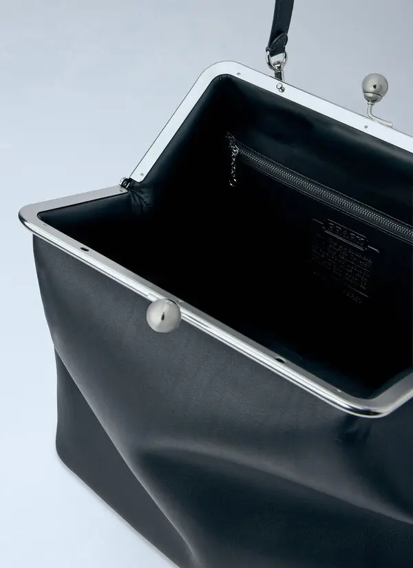 COACH Large Kisslock Frame Bag - Black