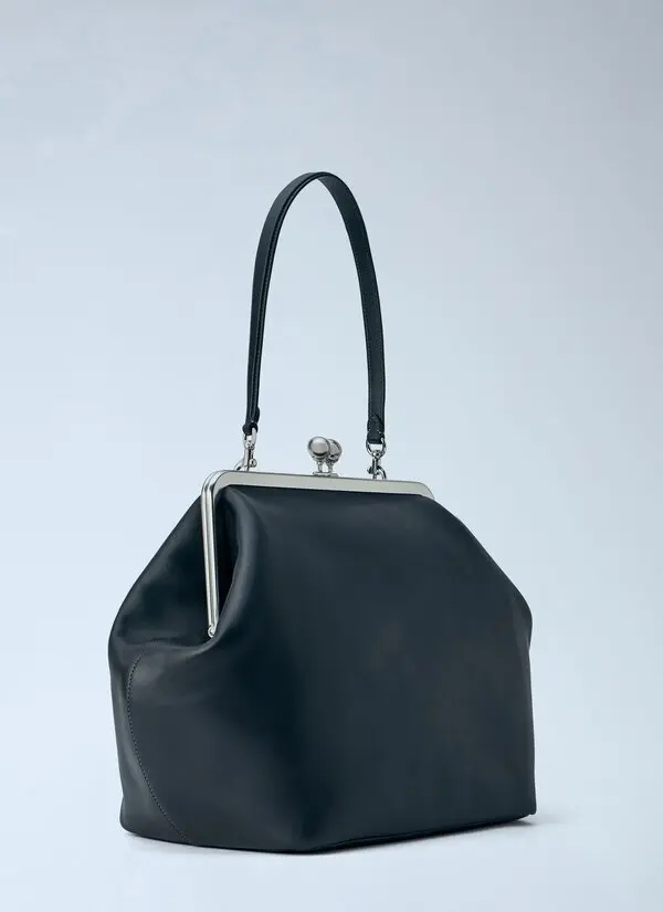 COACH Large Kisslock Frame Bag - Black