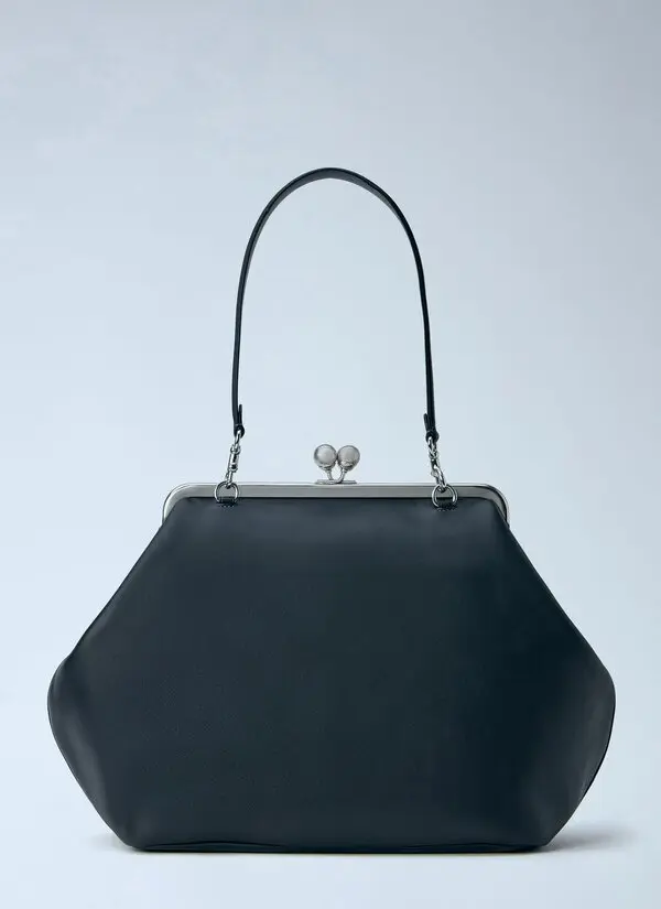 COACH Large Kisslock Frame Bag - Black