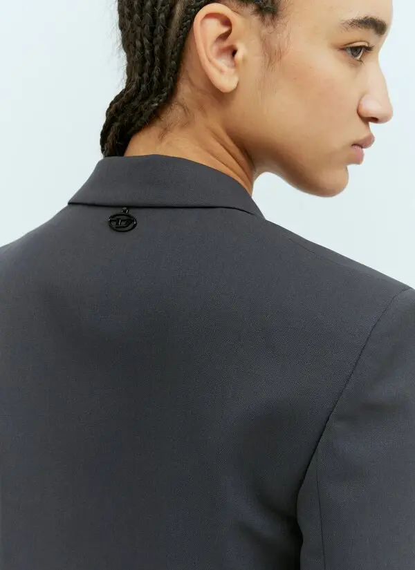 DIESEL® G-milla-p1 Tailored Crop Blazer - Grey