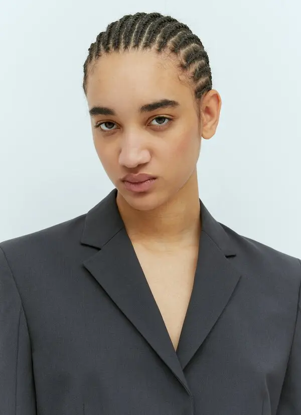 DIESEL® G-milla-p1 Tailored Crop Blazer - Grey