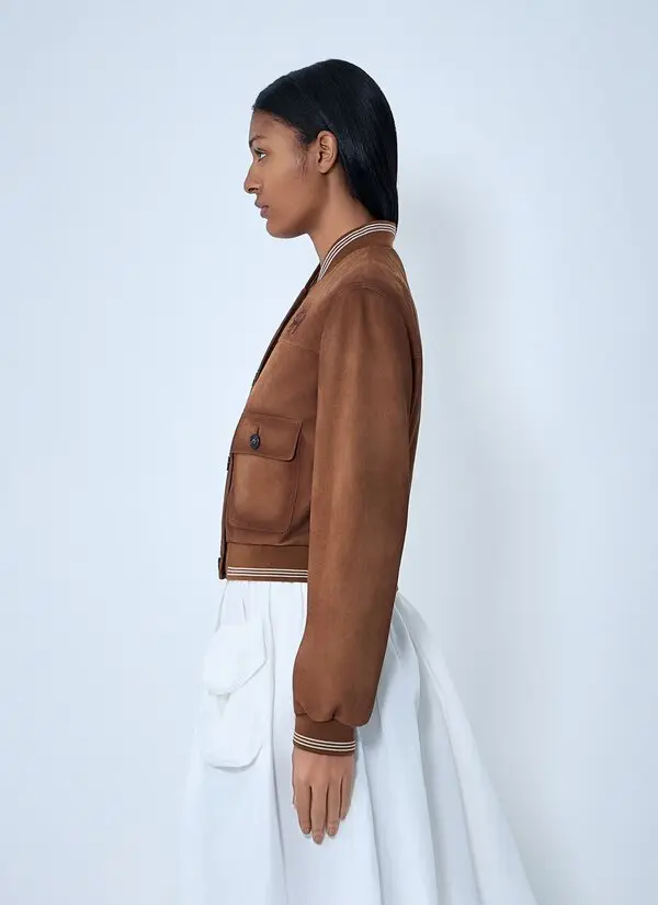 Miu Miu Suede Bomber Jacket