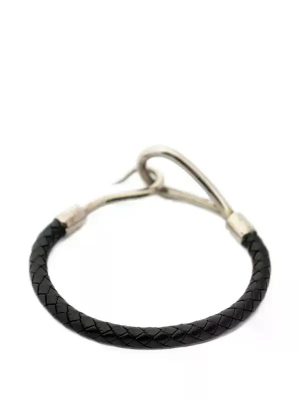 Hermès Jumbo Hook Braided Bracelet - Black