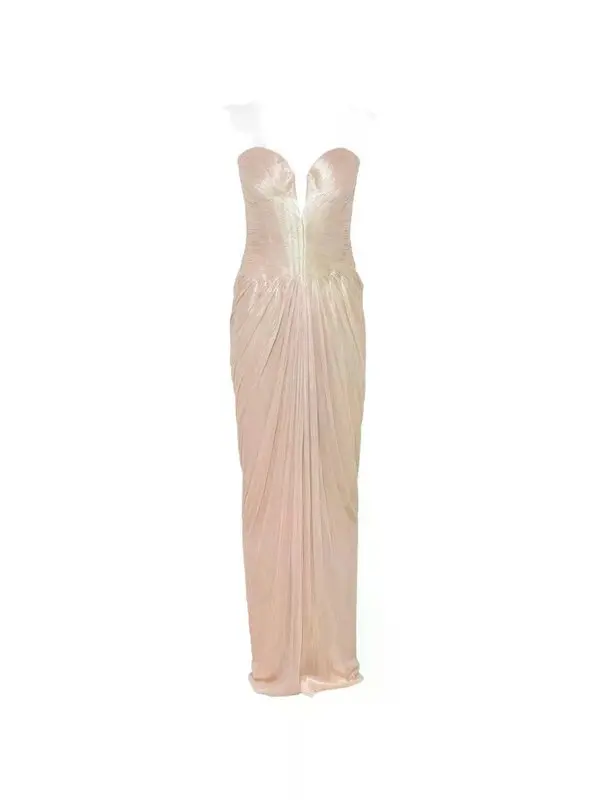 MARIA LUCIA HOHAN Alessandra Strapless Maxi Gown - Neutrals