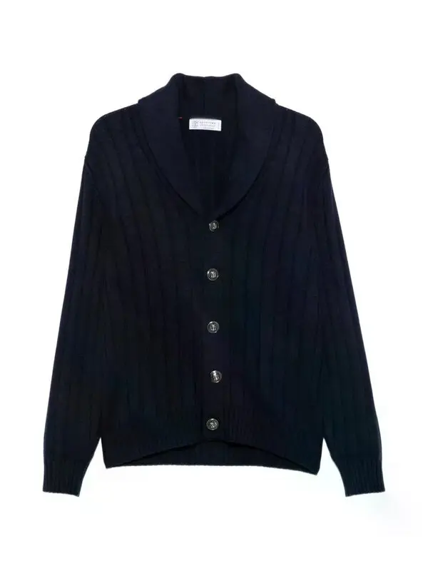 Brunello Cucinelli Ribbed-knit Shawl-collar Cardigan