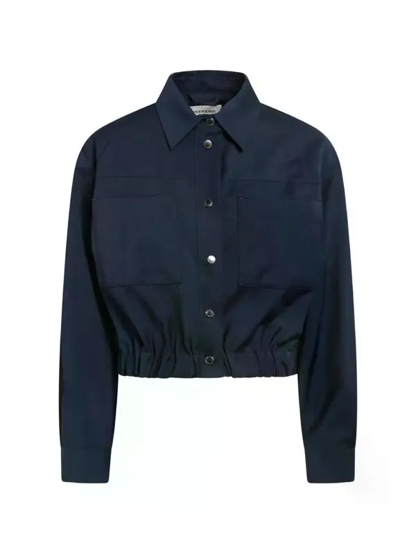 Max Mara Short Woollen Cloth Jacket Navy - Blue