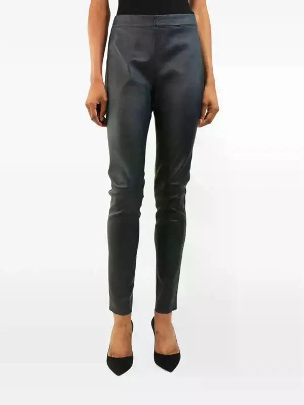 JOSEPH Leather Leggings - Blue