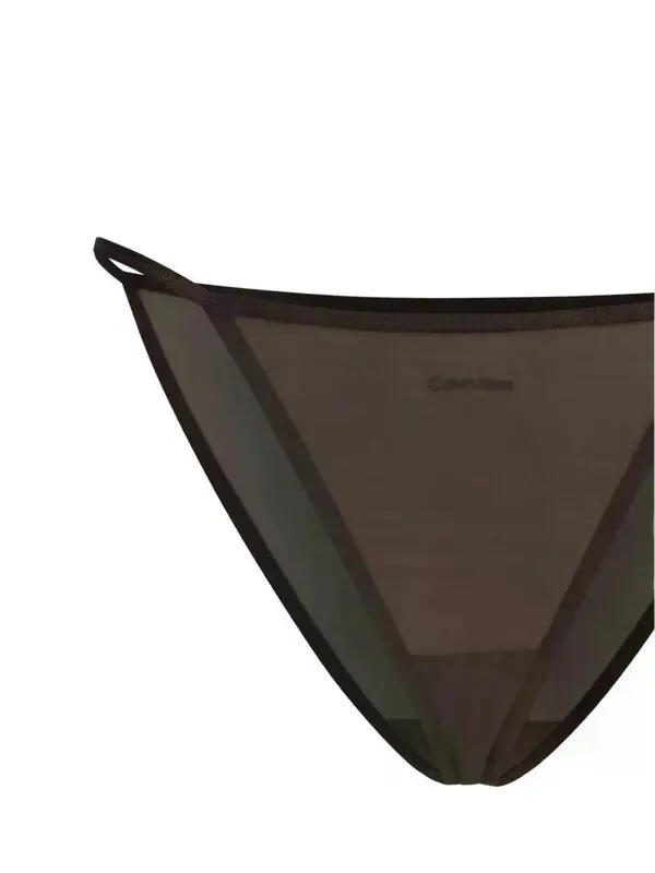 Calvin Klein Sheer Logo-print Thong