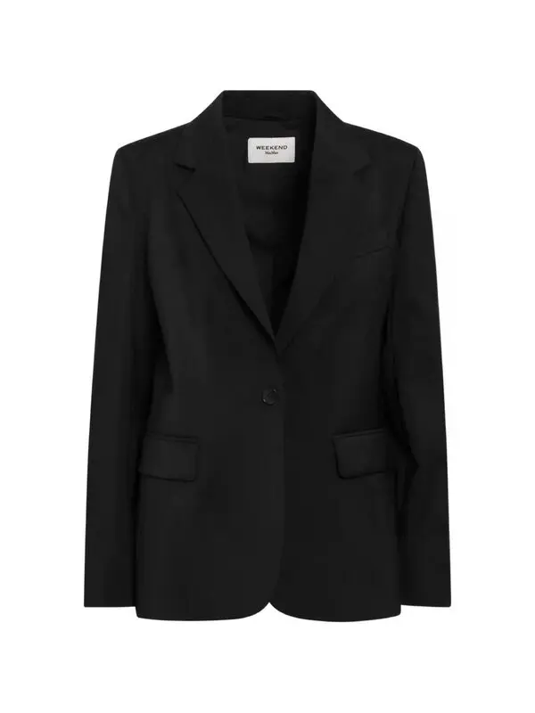 Max Mara Single-breasted Stretch-wool Blazer - Black