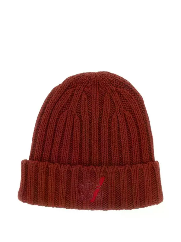 AFTER/LABEL Ribbed-knit Beanie Hat - Orange