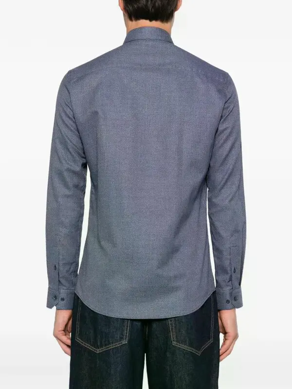 CARDUCCI Micro-patterned Button-down Shirt