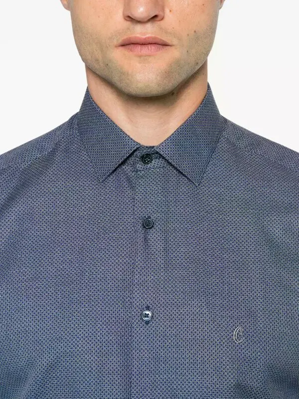 CARDUCCI Micro-patterned Button-down Shirt