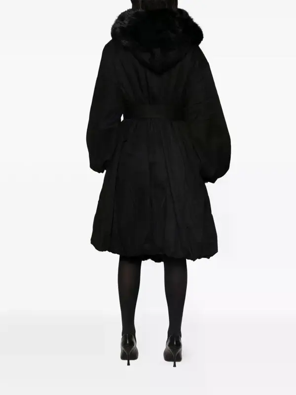ROTATE BY BIRGER CHRISTENSEN Faux-fur Trim Hooded Coat