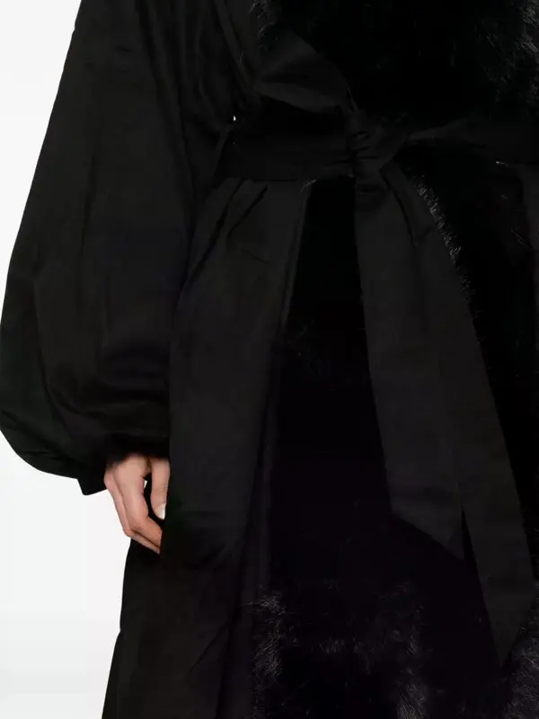 ROTATE BY BIRGER CHRISTENSEN Faux-fur Trim Hooded Coat