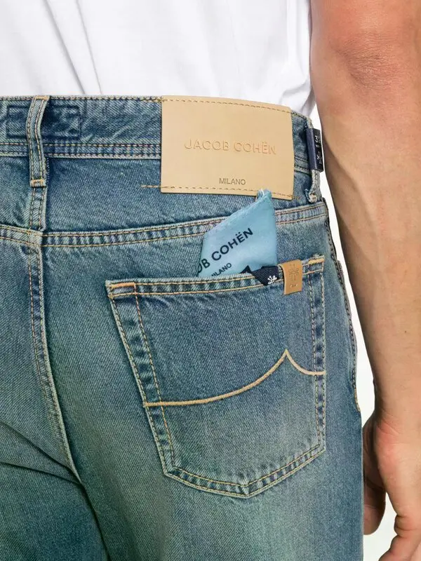 JACOB COHЁN Logo-patch Straight-leg Jeans