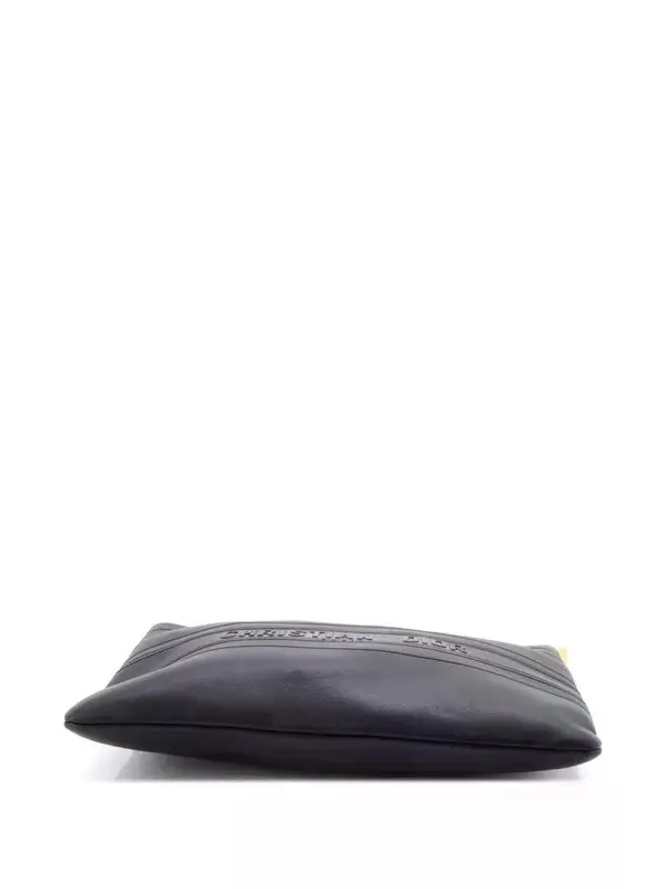 Dior Diordouble Zip Leather Medium Pouch - Black