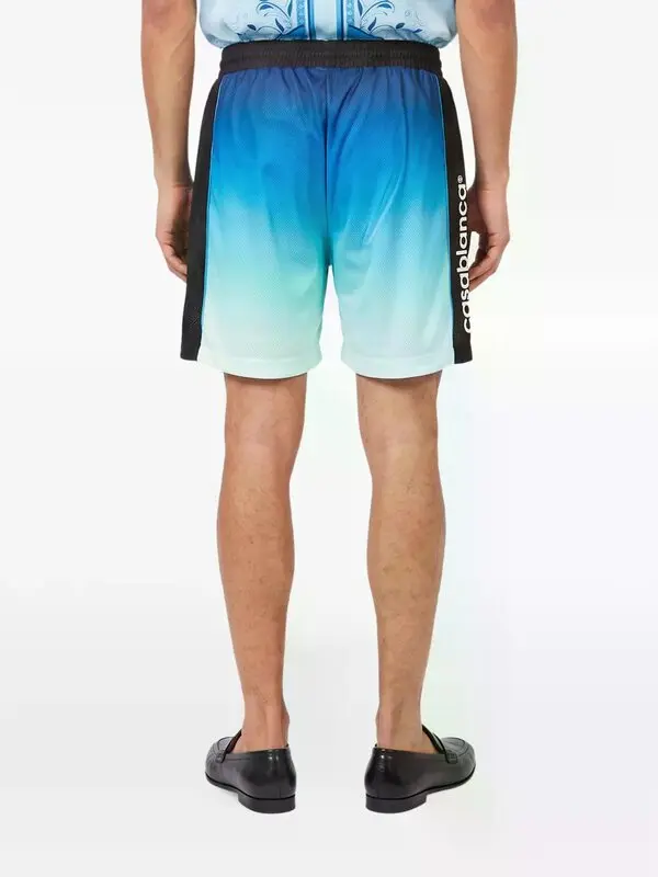 Casablanca Green Gradient Football Shorts - Blue