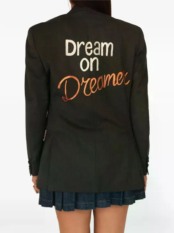 THE DIVINE REBEL COLLECTIVE X Alfani Slogan-print Embroidered Blazer