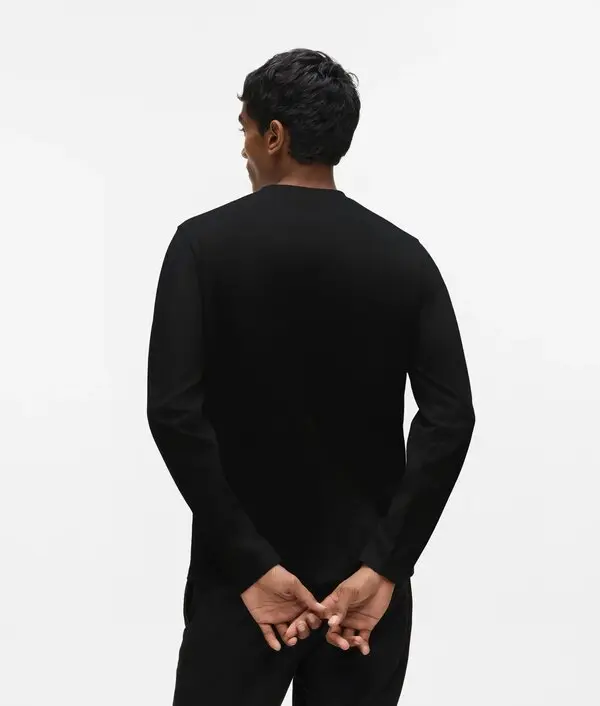 Karl Lagerfeld Gradient Logo Long-sleeved T-shirt