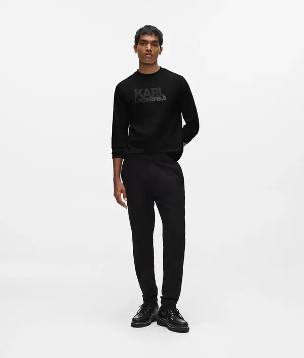 Karl Lagerfeld Gradient Logo Long-sleeved T-shirt