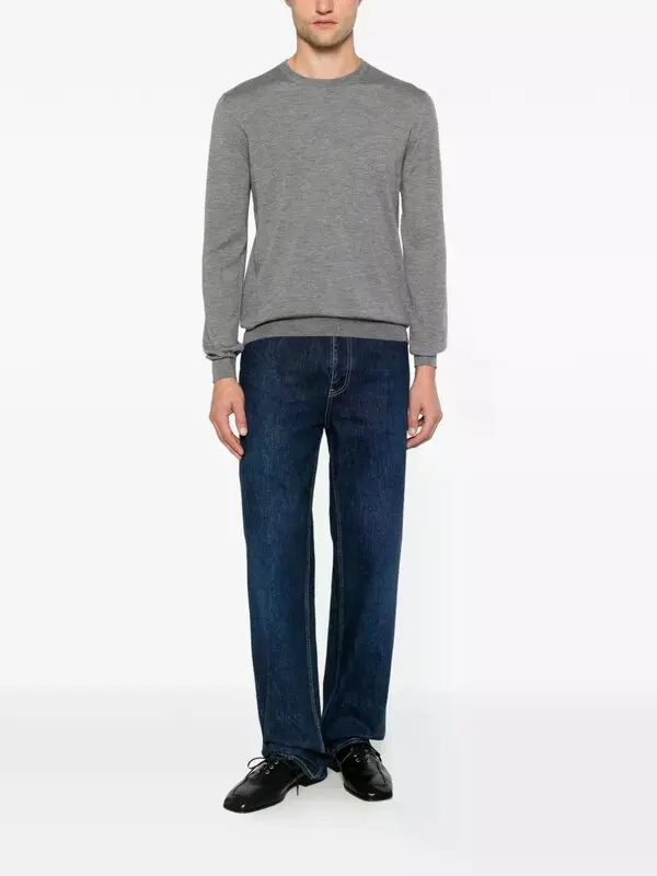 JIL SANDER Crew-neck Cashmere Sweater - Grey