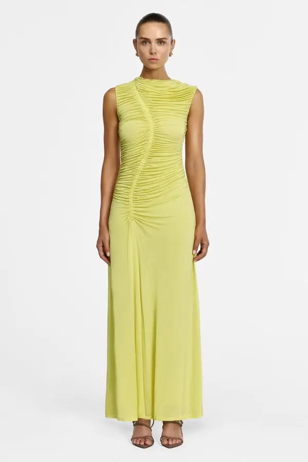 Acler Gillan Maxi Dress - Limeade