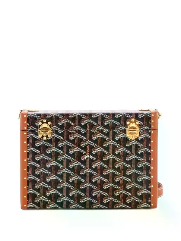 Goyard Cassette Trunk Shoulder Bag Coated Canvas Pm Clutch Bag