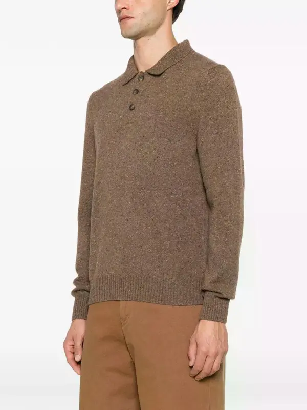 GRAN SASSO Button-fastening Long-sleeve Polo Shirt