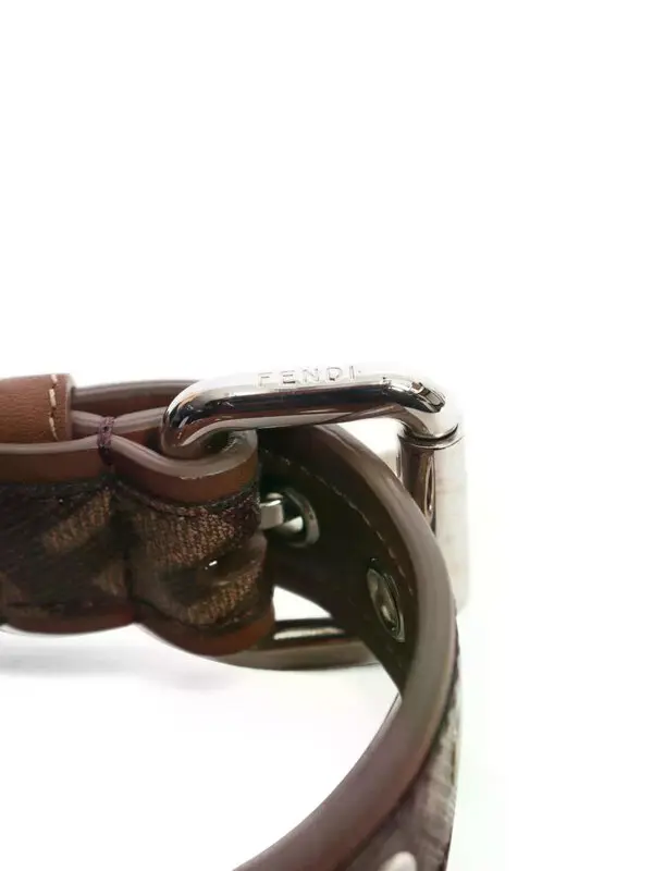 Fendi Zucca Print Leather Dog Collar