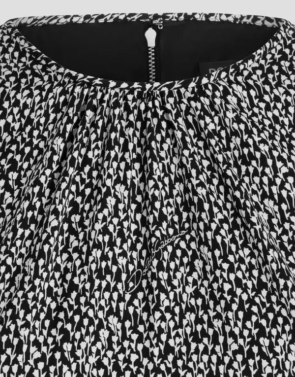 Dolce & Gabbana Rose-print Charmeuse Dress
