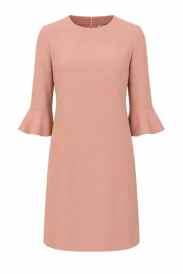CONQUISTA Modern Bell-cuff Shift Dress