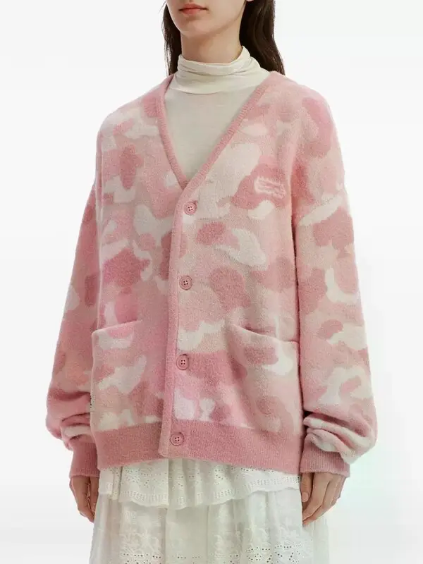 FINGERCROXX Camouflage-pattern Knit Cardigan