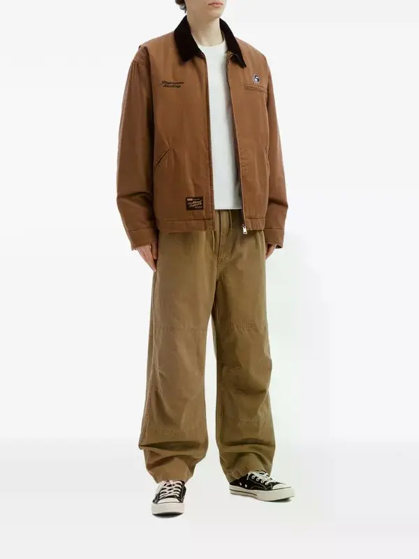 FINGERCROXX Corduroy-collar Zip-up Jacket