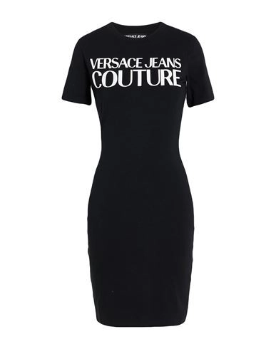 Versace Mini Dress Size Cotton, Elastane - Black