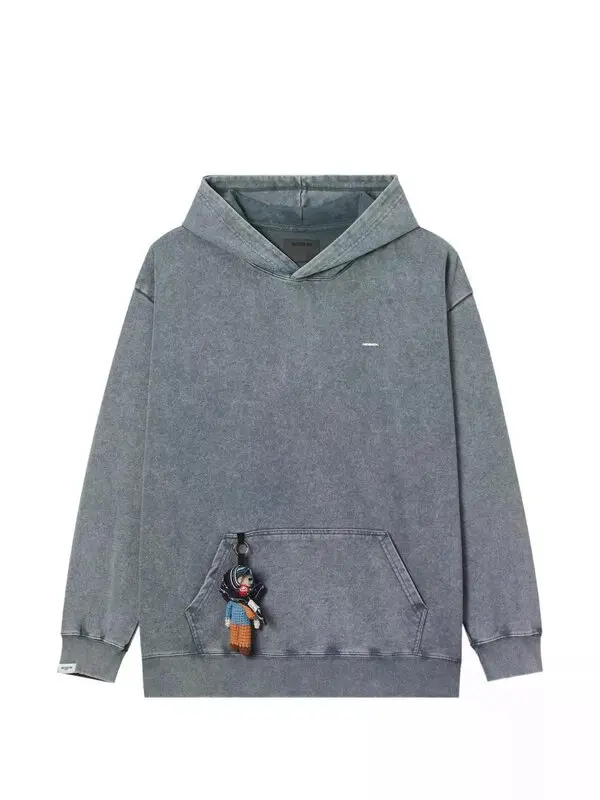 MUSIUM DIV. Acid-wash Logo-embossed Hoodie