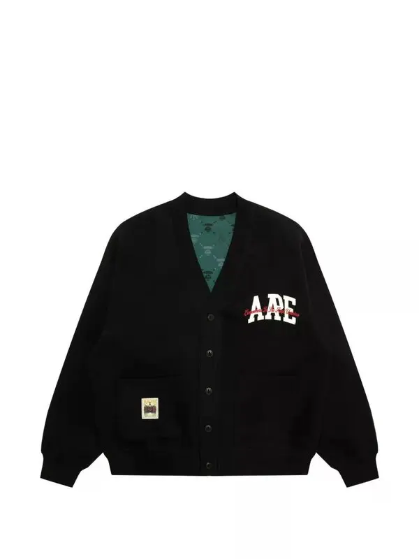 AAPE BY *A BATHING APE Logo-print Reversible Sweatshirt - Black