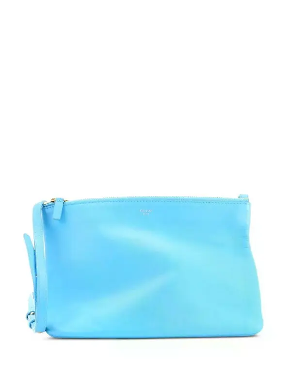 Celine Trio Leather Large Crossbody Bag - Blue