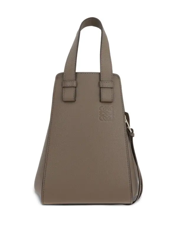 Loewe Hammock Compact Leather Handbag - Grey