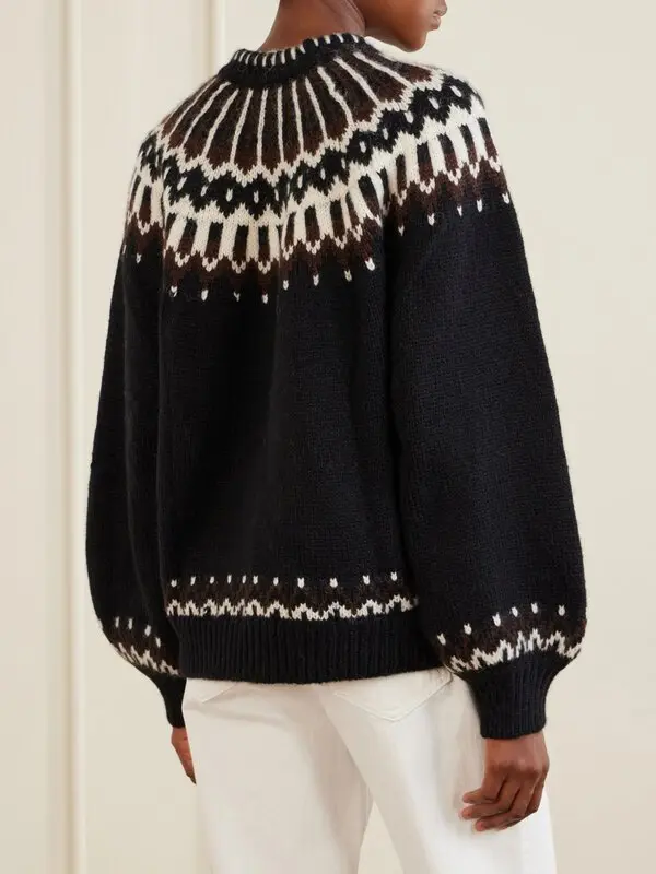 DÔEN Field Fair Isle Wool-blend Sweater